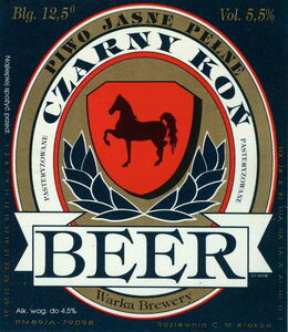 Drink Label: Czarny Koń (Browar Warka, PolandCol:PL-BEER-011642 🏷️