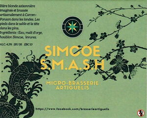 Drink Label: Simcoe S.M.A.S.H (Brasserie Artiguelis, FranceCol:FR-BEER ...