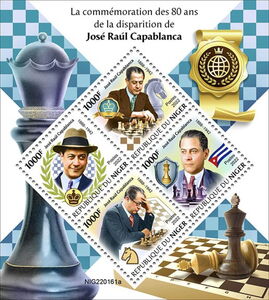 Stamp: 80th Memorial Anniversary of Jose Raul Capablanca (Niger(80th ...