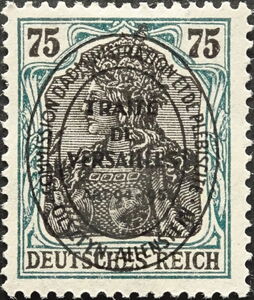 Stamp: "Germania" overprinted TRAITE DE VERSAILLES (Allenstein(German ...