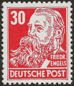 Stamp: Friedrich Engels (1820-1895) Publicist Socialist (Germany ...