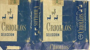 Cigarette Pack: Criollos (PeruCol:PE-CT-0063