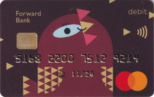 Bank Card: MasterCard Debit (Forward Bank, UkraineCol:UA-MC-0843.03