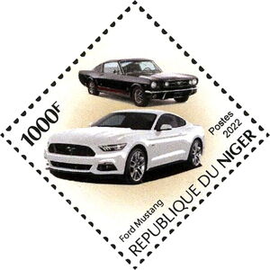 Stamp: Ford Mustang (Niger(75th Memorial Anniversary of Henry Ford ...