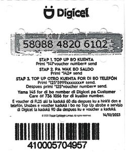 Phonecard: Digicel Top Up - 25 - (Curaçao - Digicel, Netherlands ...