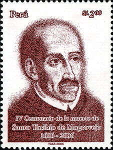 Sello: Saint Toribio of Mogrovejo (Perú(Saint Toribio of Mogrovejo) Mi ...