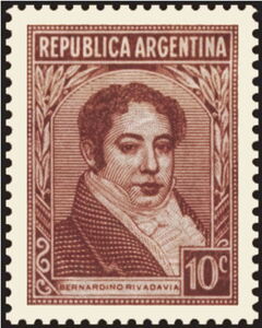 Stamp: Bernardino Rivadavia (1780-1845) (Argentina(Famous Argentinians ...