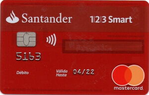 Tarjeta de Banco: Santander 123 Smart (Banco de Santander, EspañaCol:ES ...