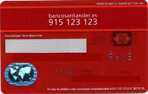 Tarjeta de Banco: Santander 123 Smart (Banco de Santander, EspañaCol:ES ...