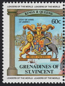 Sello: Coat of Arms of James I (Granadinas de San Vicente(British ...