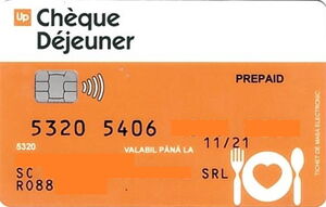 Bank Card: Cheque Dejeuner (Food Tickets, RomaniaCol:RO-MC-0411.01