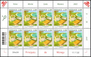 Stamp: Roles Monte Carlo Masters Tennis Championship 2023 (MonacoMi:MC ...