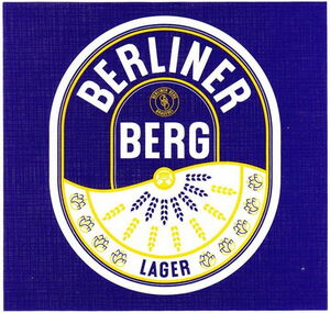 Drink Label: Berliner Berg Lager (Berliner Berg GmbH., Germany, Federal ...