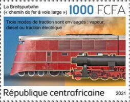 Stamp: The Breitspurbahn ("Broad-gauge railway") (Central African ...