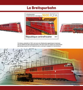 Stamp: The Breitspurbahn ("Broad-gauge railway") (Central African ...
