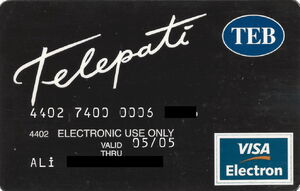 Bank Card: TEB - Telepati (Turk Ekonomi Bankasi, Türkiye (Turkey)Col:TR ...