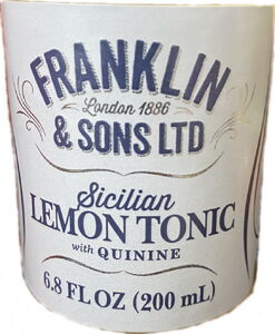 Drink Label: Franklin & Sons Sicilian Lemon Tonic with Quinine ...