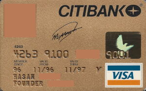 Bank Card: Citibank (Citibank, Türkiye (Turkey)Col:TR-VI-0601