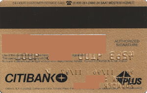 Bank Card: Citibank (Citibank, Türkiye (Turkey)Col:TR-VI-0601