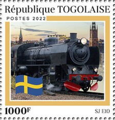 Stamp: SJ E10 (Togo(Steam Trains (2022)) Col:TG 2022.12.05-060d