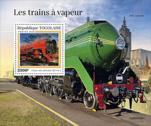 Stamp: Steam Trains (Togo(Steam Trains (2022)) Yt:TG BF2526 📮