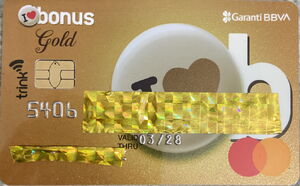 Bank Card: Bonus Gold Trink (Garanti Bankası, Türkiye (Turkey)Col:TR-MC ...