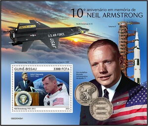 Stamp: Neil Armstrong (1930–2012) (Guinea-Bissau(Neil Armstrong (2022 ...