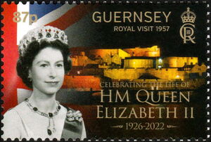 Stamp: Queen Elizabeth II Memorial Tribute (Guernsey(Queen Elizabeth II ...