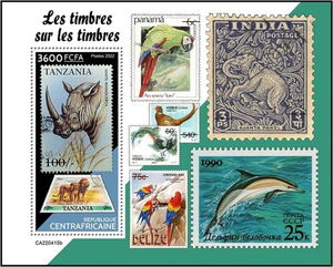 Stamp: Fauna on Stamps (Central African Republic(Stamps on Stamps (2022 ...