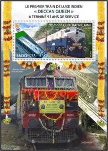 Stamp: Wcm-5 (Central African Republic('Deccan Queen' Luxury Train ...