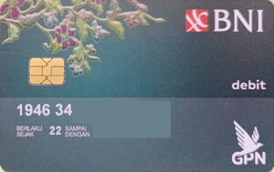 Bank Card: Debit GPN (Bank BNI, IndonesiaCol:ID-GM-0098.03