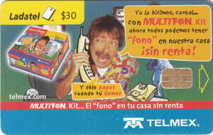Phonecard: Multifonkit Ponchito - Beneficios (2 Text Lines) (Telmex ...