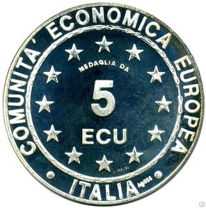 Coin: 5 Ecu (Italy(1993 - Trade Coinage - European Currency Units) Unu:X21