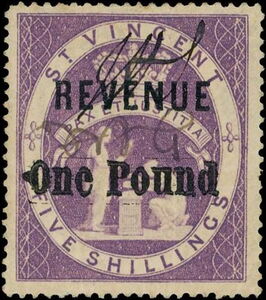 Stamp: Colonial badge (Saint Vincent and The Grenadines: Revenue Stamps ...