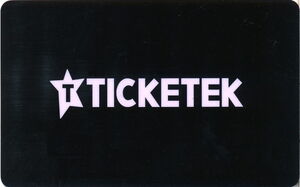 Tarjeta Regalo: Logo on Black Card (Ticketek, Australia(Ticketek) Col ...