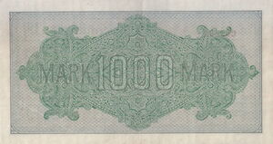 Banknote: 1,000 Papiermark (Germany(1922 3rd Issue - Reichsbanknote ...