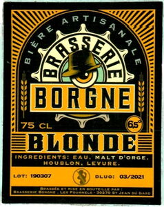 Drink Label: Blonde (Brasserie Borgne, FranceCol:FR-BEER-002982