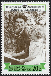Stamp: Elizabeth, Anne (Grenada Grenadines(Wedding anniversary) Mi:GD ...