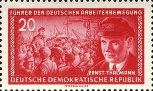 Stamp: Ernst Thälmann (Germany, Democratic Republic (DDR)(Leaders of ...