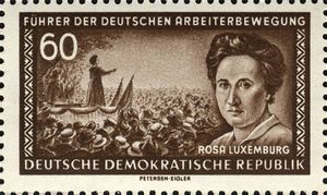 Stamp: Luxemburg, Rosa (Germany, Democratic Republic (DDR)(Leaders of ...