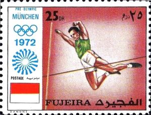 Stamp: Pole Vault (Fujairah (Fujeira)(Summer Olympic Games 1972 - Munich (1971.4)) Mi:FU 1085A ...