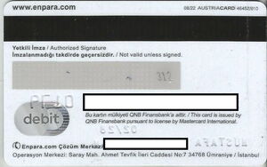 Tarjeta de Banco: Encard (Finansbank, Türkiye (Turquía)Col:TR-MC-0646