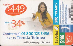 Tarjeta Telefónica: Celebra Con El Paquete Telmex (Telmex - Ladatel ...