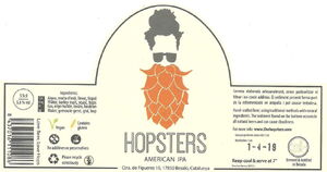 Drink Label: Hopsters American Ipa (Cervesa artesana Hopsters Brewey ...