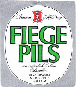 Drink Label: Fiege Pils (Privatbrauerei Moritz Fiege, Germany, Federal ...