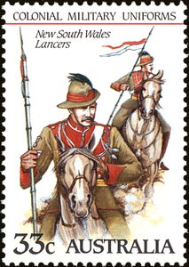 Stamp: New South Wales Lancers (Australia(Military Uniforms) Mi:AU 915 ...