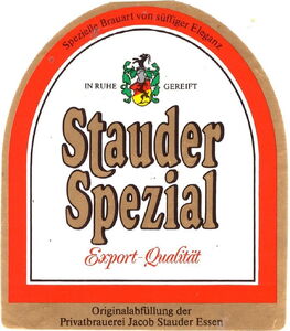 Drink Label: Stauder Spezial (Privatbrauerei Jakob Stauder, Germany ...
