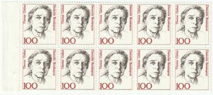 Stamp: Booklet Pane-Therese Giehse (1898-1975) (Germany, Federal ...