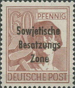 Známky: Overprint: Sowjetische Besatzungs Zone (Nemecko, Sovietska ...