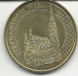 Ficha: Globe Taler - Stephansdom Wien (Austria(Fichas turísticas) Col ...